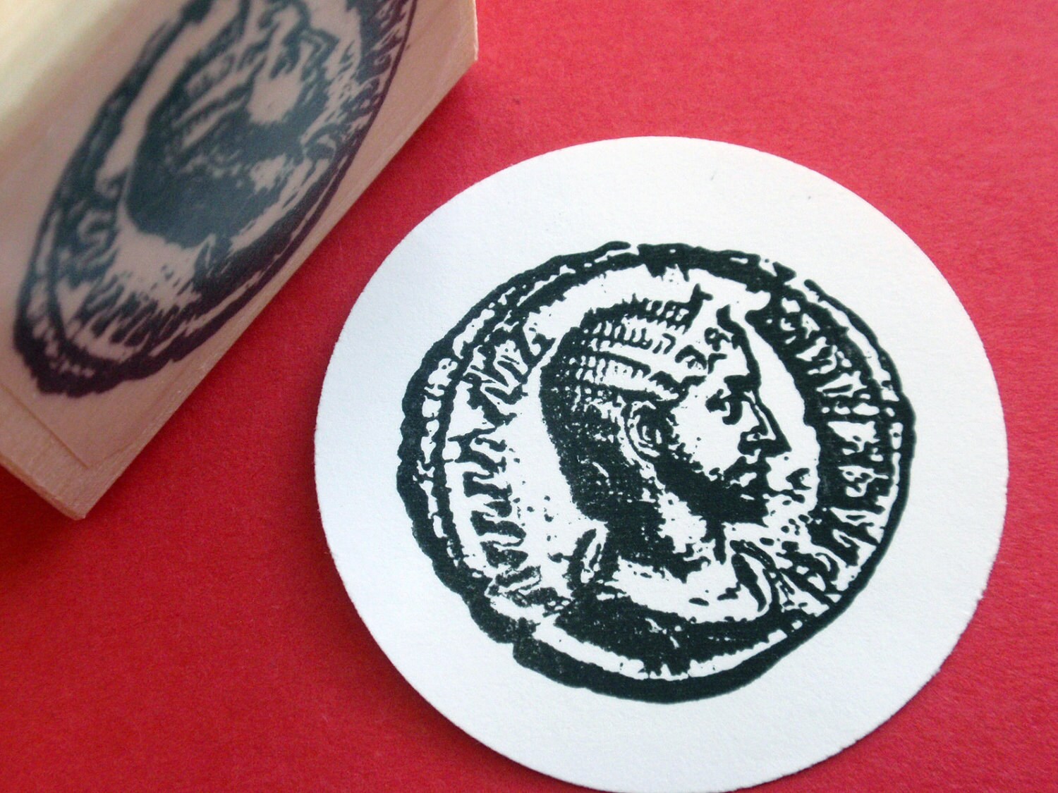 Ancient Roman Coin Rubber Stamp Handmade by Blossom Stamps - Etsy