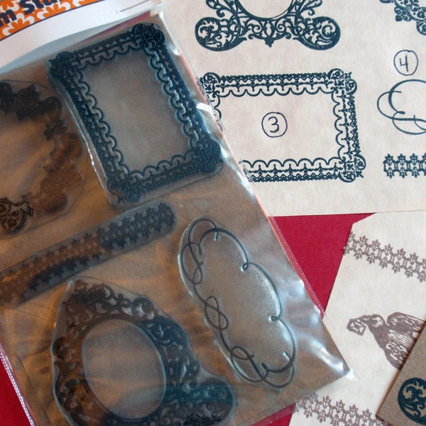 Frame Rubber Stamp - Etsy