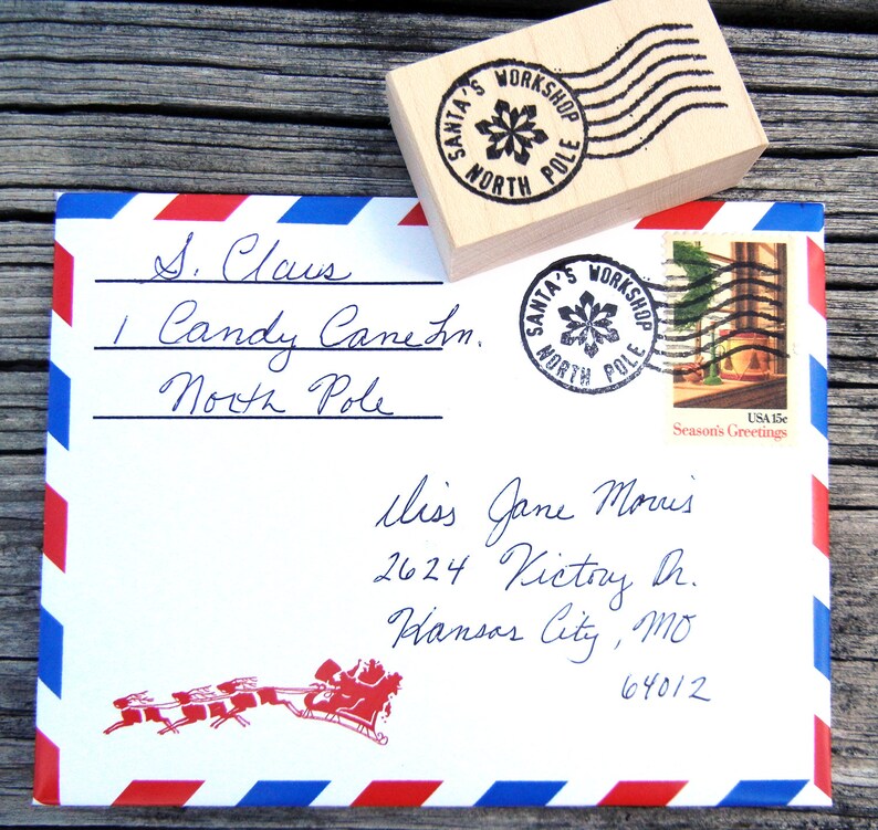 Letter From Santa ENVELOPE TEMPLATE Christmas Instant Digital | Etsy