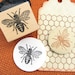 Bee Hive Rubber Stamp, Antique Bee Skep Stamp, Honey Label Stamp, Gift ...