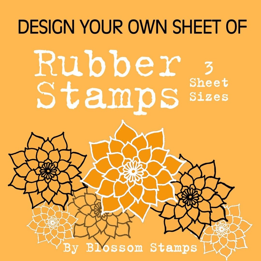Design Your Own Rubber Stamp Sheet, 3 Sizes, Your Art, Clay Texture ...