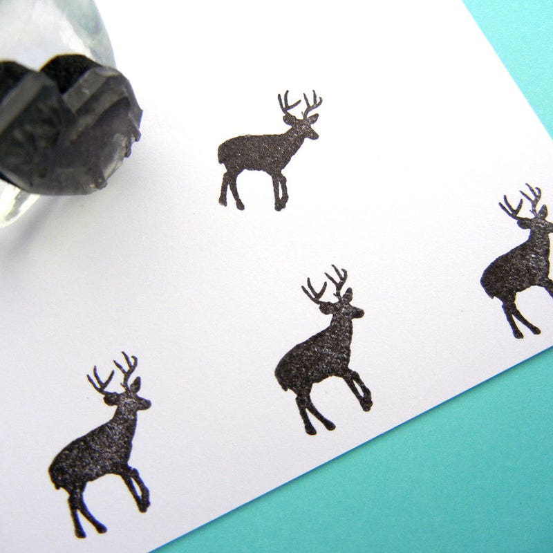 Deer Rubber Stamp - Etsy