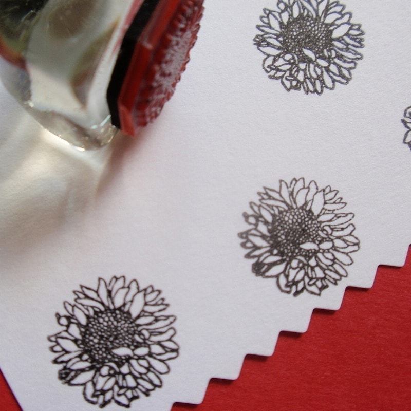 Sunflower Stamp - Etsy