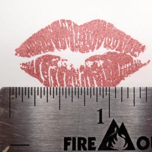 Kiss Lips Rubber Stamp, Realistic Lipstick Kiss Stamp, Valentines Day ...