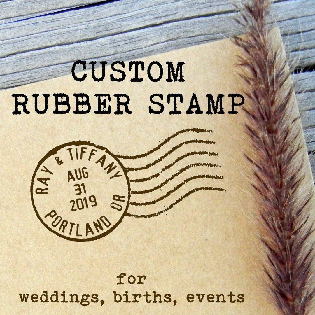 Custom Vintage Letter Postmark, Stamp Cancellation, Save the Date ...