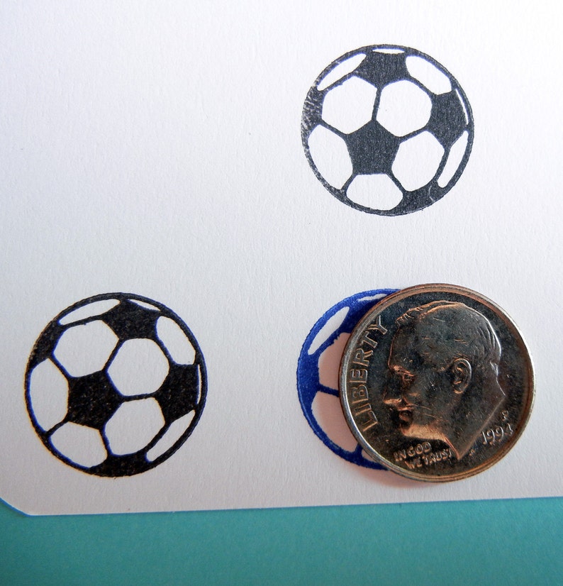 Tiny Soccer Ball Stamp 16mm Sports Rubber Stamp Game - Etsy