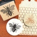 Bee Rubber Stamp, Honeybee Stamp, Honey Favor Stamp, Gift for Beekeeper ...