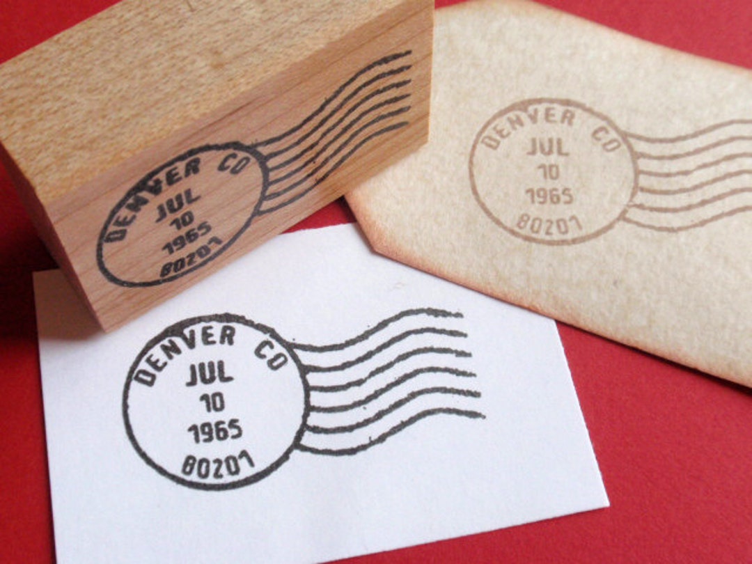 Custom Vintage Postmark, Postage Stamp Cancellation Mark Rubber Stamp ...