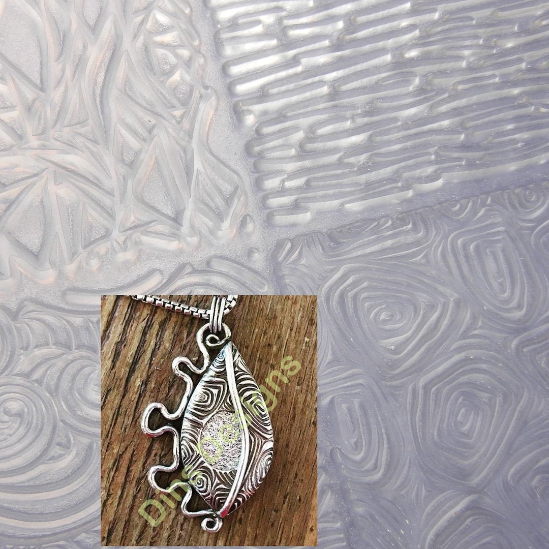 NATURE Texture Mat Texture Stamp Set for Clay,metal Clay, Polymer Clay ...