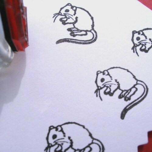 MOUSE Rubber Stampcute Mouse Stampbirthday Party | Etsy