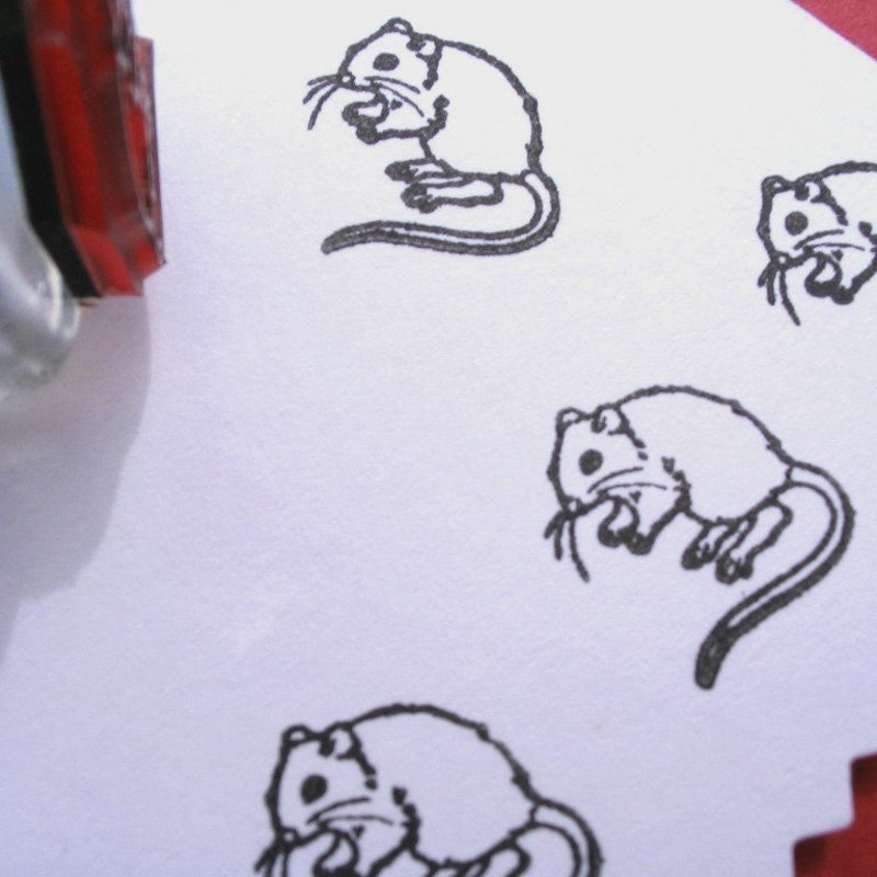 Mouse Rubber Stamp - Etsy