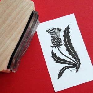 Thistle Rubber Stamp, Scottish Thistle Stamp, Small Wildflower Stamp - Etsy
