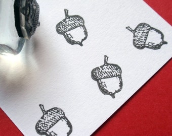 Rubber Stamp Tiny Acorn - Etsy