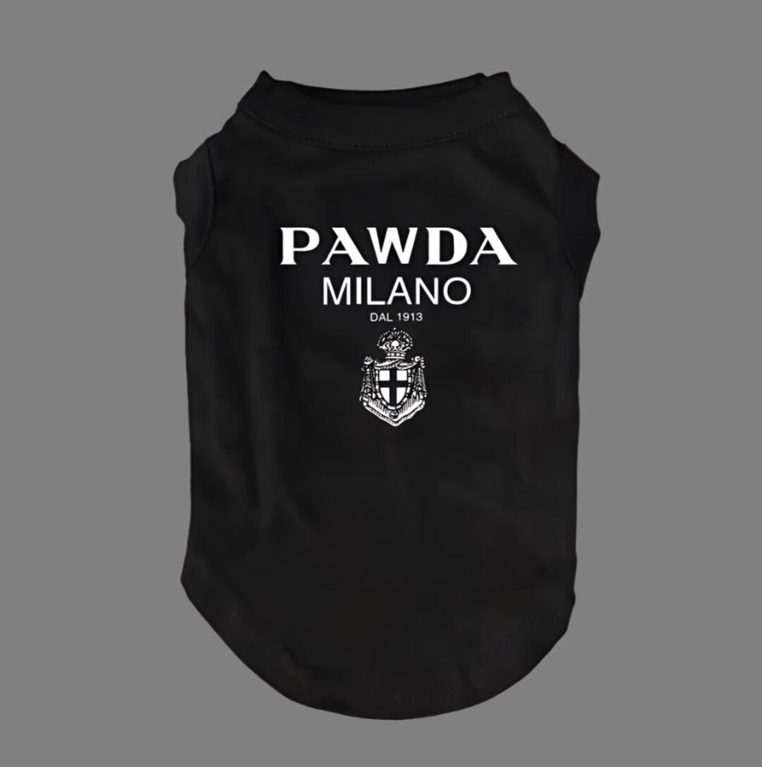 Luxury Dog T-shirt – Pawda Dog Clothes – Designer-inspired Pet Outfit ...