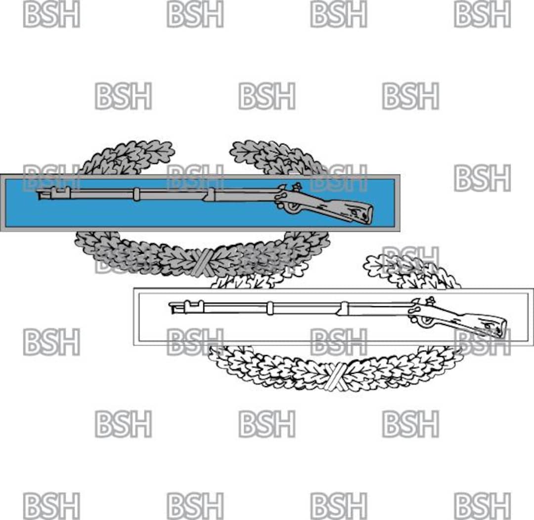 Army Combat Infantryman Badge Vector Image Files (.ai, .pdf, & .svg ...