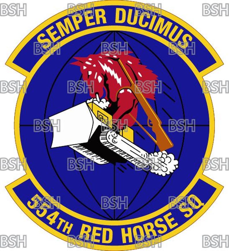 554th RED HORSE Squadron (andersen AFB) Patch Vector Image Files (.ai ...