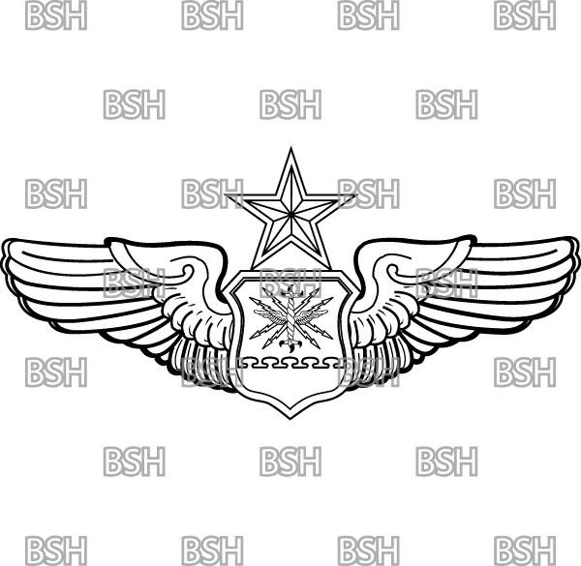 USAF Navigator Wings Vector Image Files (.ai, .pdf, & .svg Formats ...