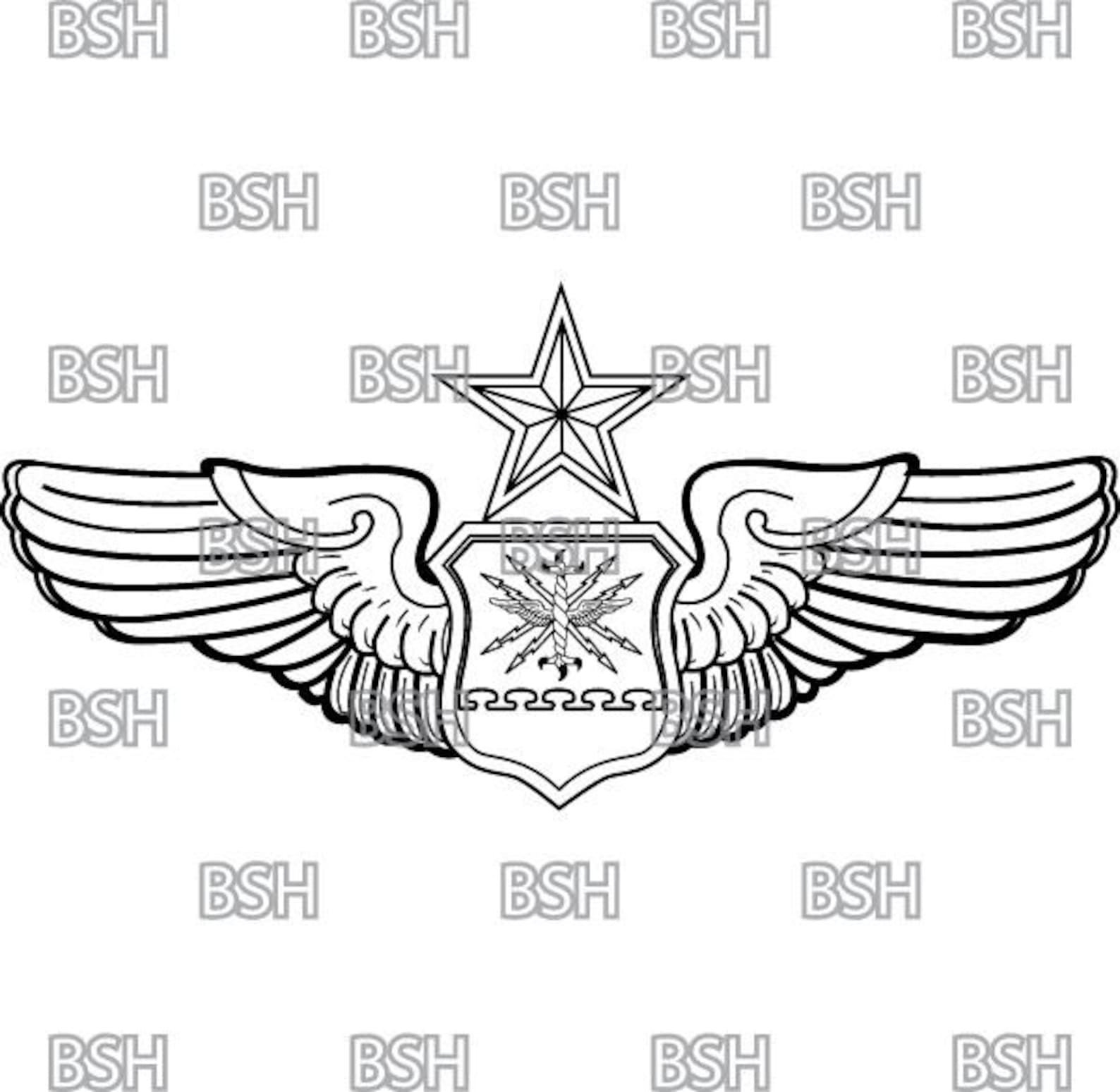USAF Navigator Wings Vector Image Files (.ai, .pdf, & .svg Formats ...
