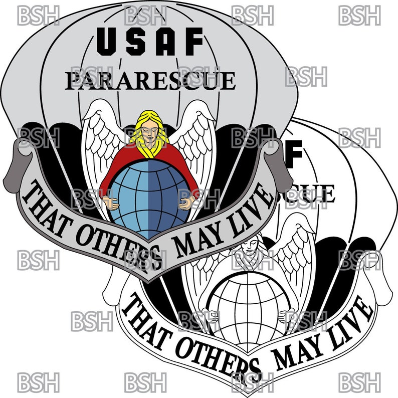 USAF Pararescue Patch Vector Image Files (.ai, .pdf, & .svg Formats ...