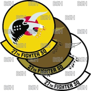 27th Fighter Squadron (langley AFB) Patch Vector Image Files (.ai, .pdf ...