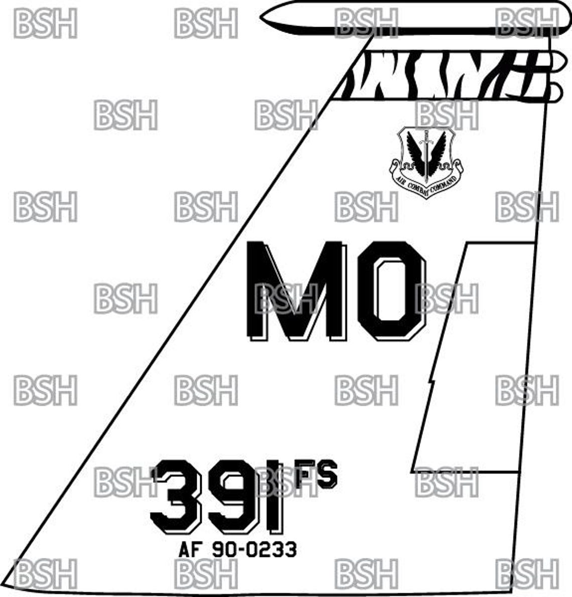 F-15E Tail Flash (mountain Home AFB) Vector Image Files (.ai, .pdf ...