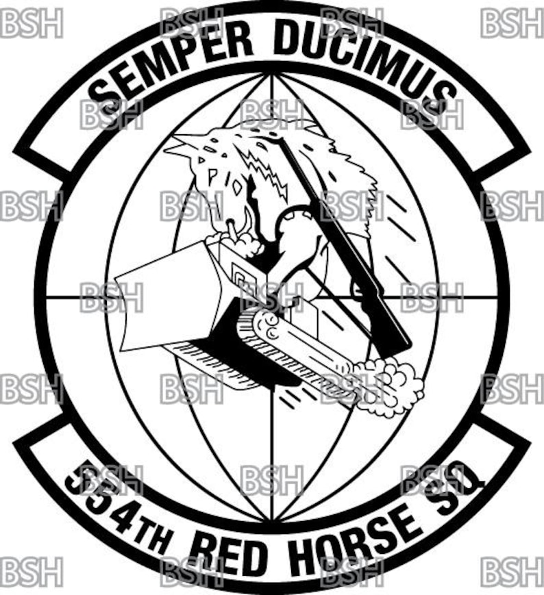 554th RED HORSE Squadron (andersen AFB) Patch Vector Image Files (.ai ...