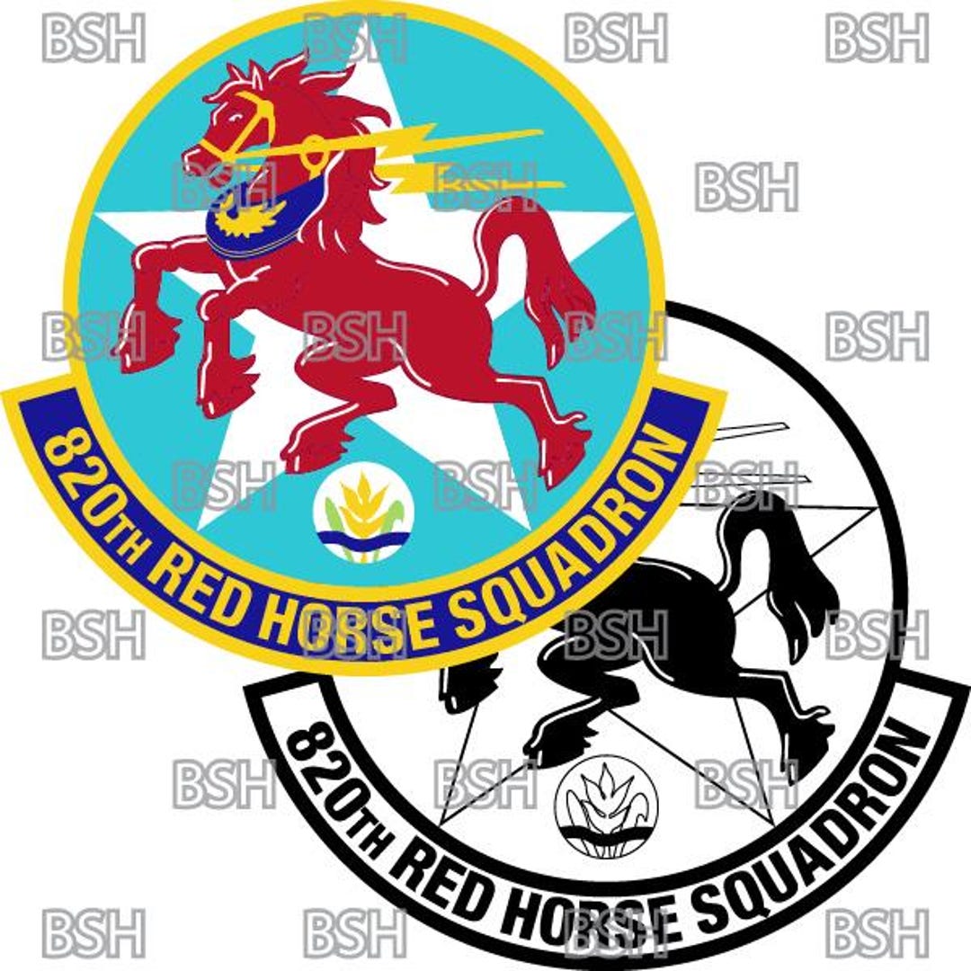820th RED HORSE Squadron (nellis AFB) Patch Vector Image Files (.ai ...