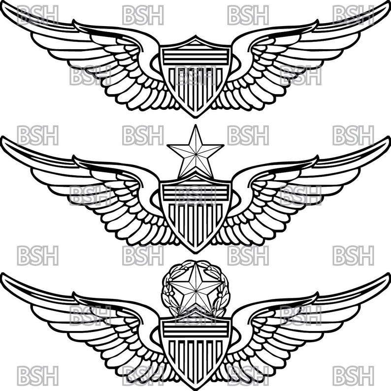 Army Aviator Badge Vector Image Files (.ai, .pdf, & .svg Formats) Plus ...