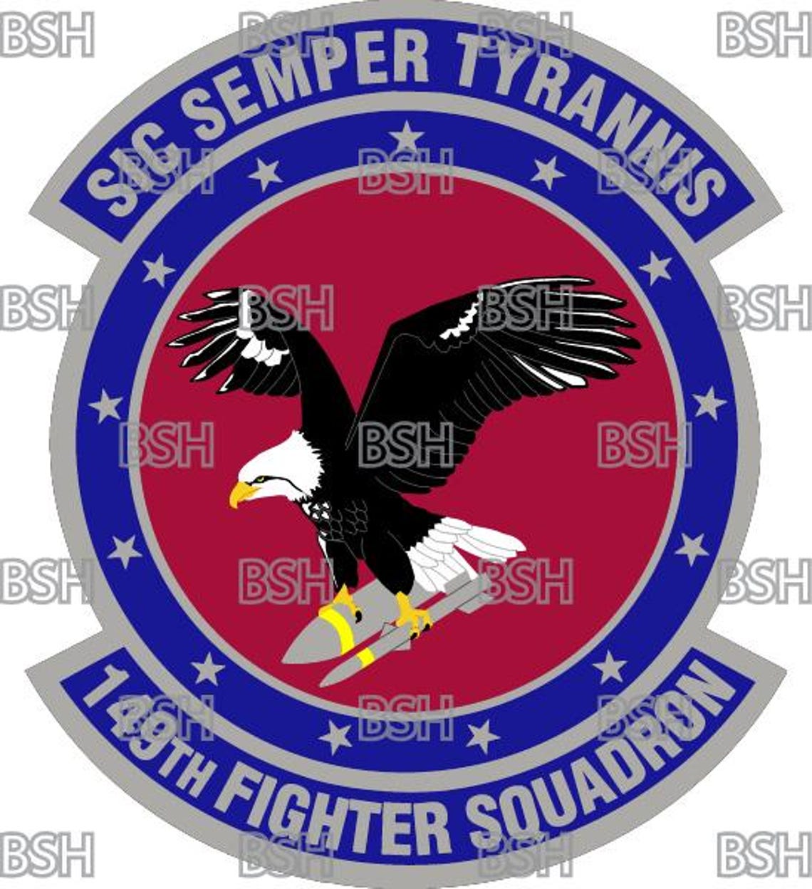 149th Fighter Squadron (virginia ANG) Patch Vector Image Files (.ai ...