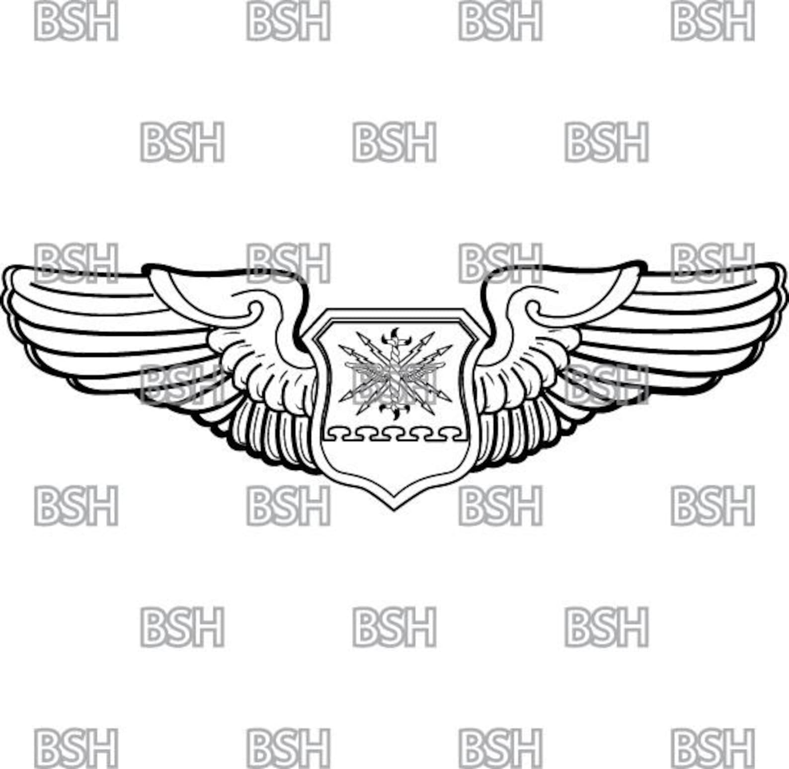 USAF Navigator Wings Vector Image Files (.ai, .pdf, & .svg Formats ...