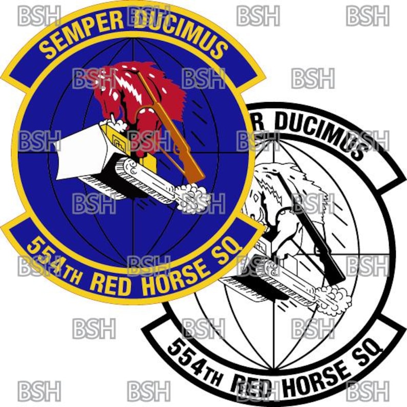 554th RED HORSE Squadron (andersen AFB) Patch Vector Image Files (.ai ...