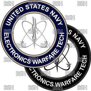 Navy EW Patch Vector Image Files (.ai, .pdf, & .svg Formats) Plus ...