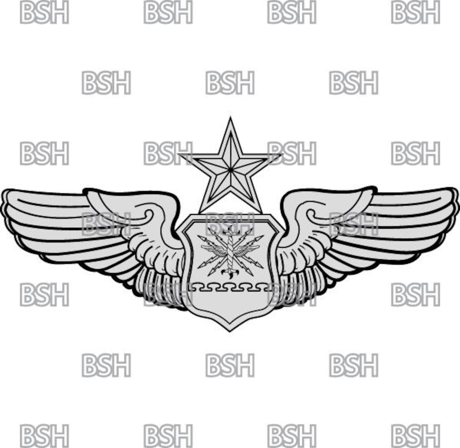 USAF Navigator Wings Vector Image Files (.ai, .pdf, & .svg Formats ...