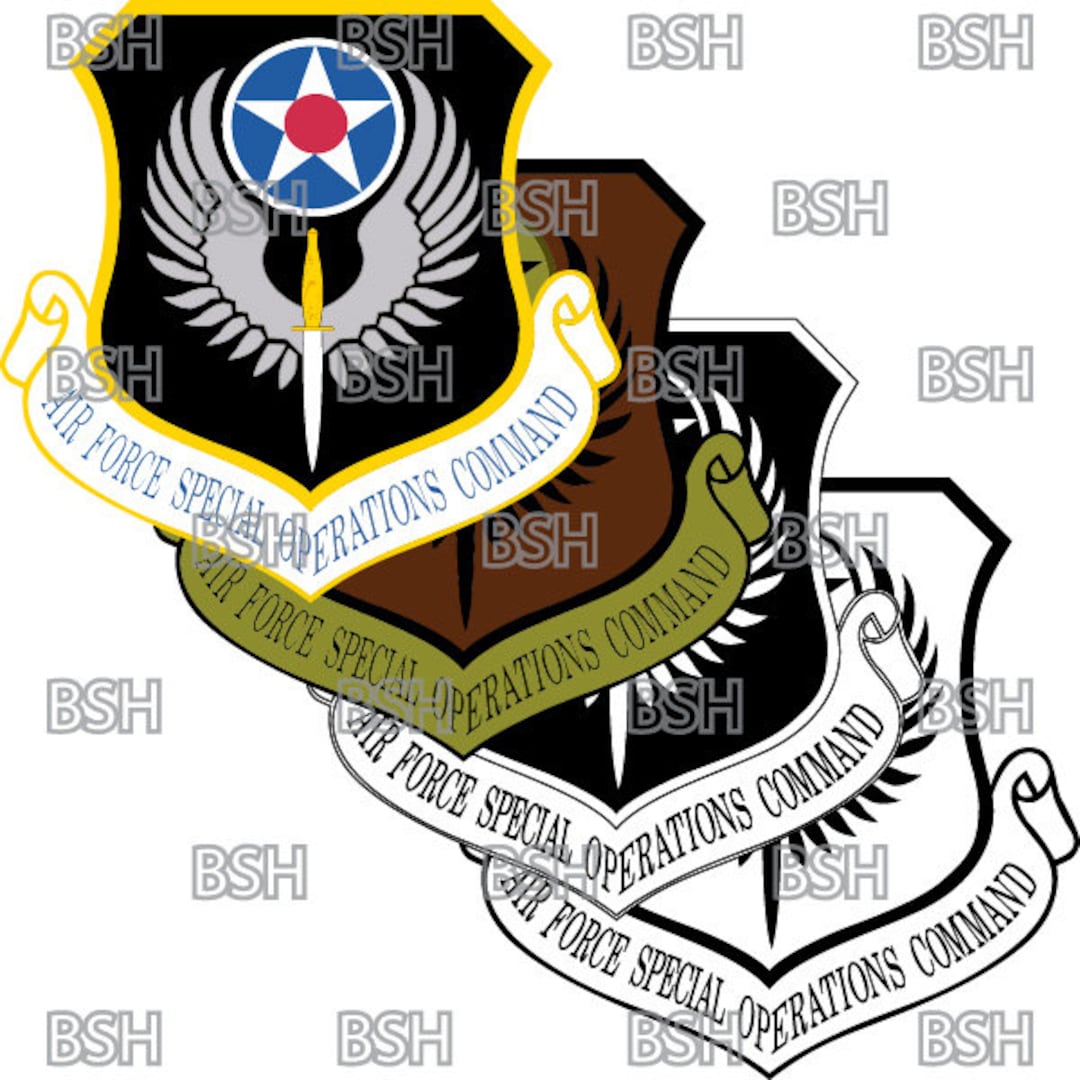 AFSOC Shield Vector Image Files (.ai, .pdf, & .svg Formats) Plus Rasters (.png and .jpg) - Etsy