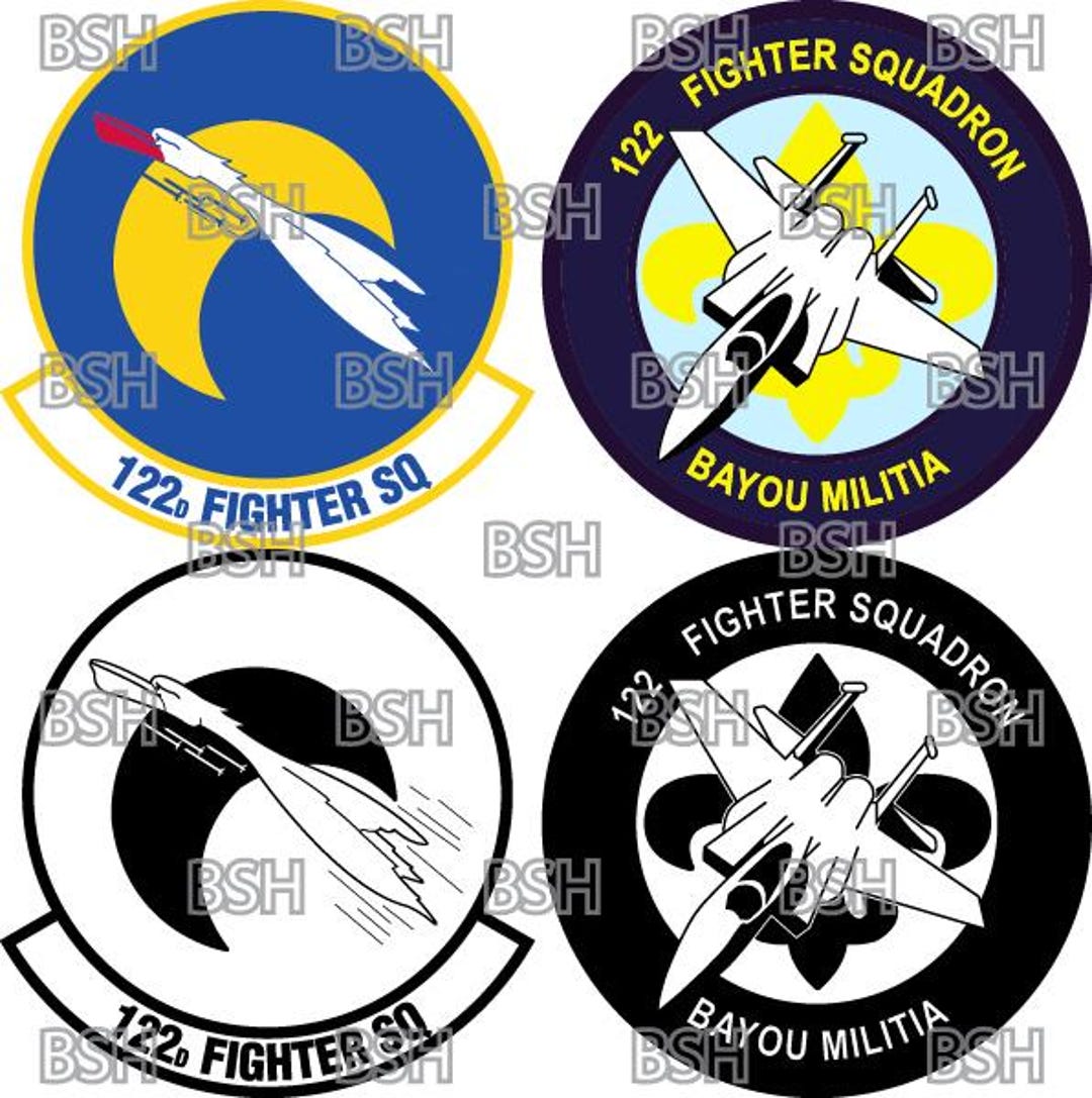 122nd Fighter Squadron (louisiana ANG) Patch Vector Image Files (.ai ...