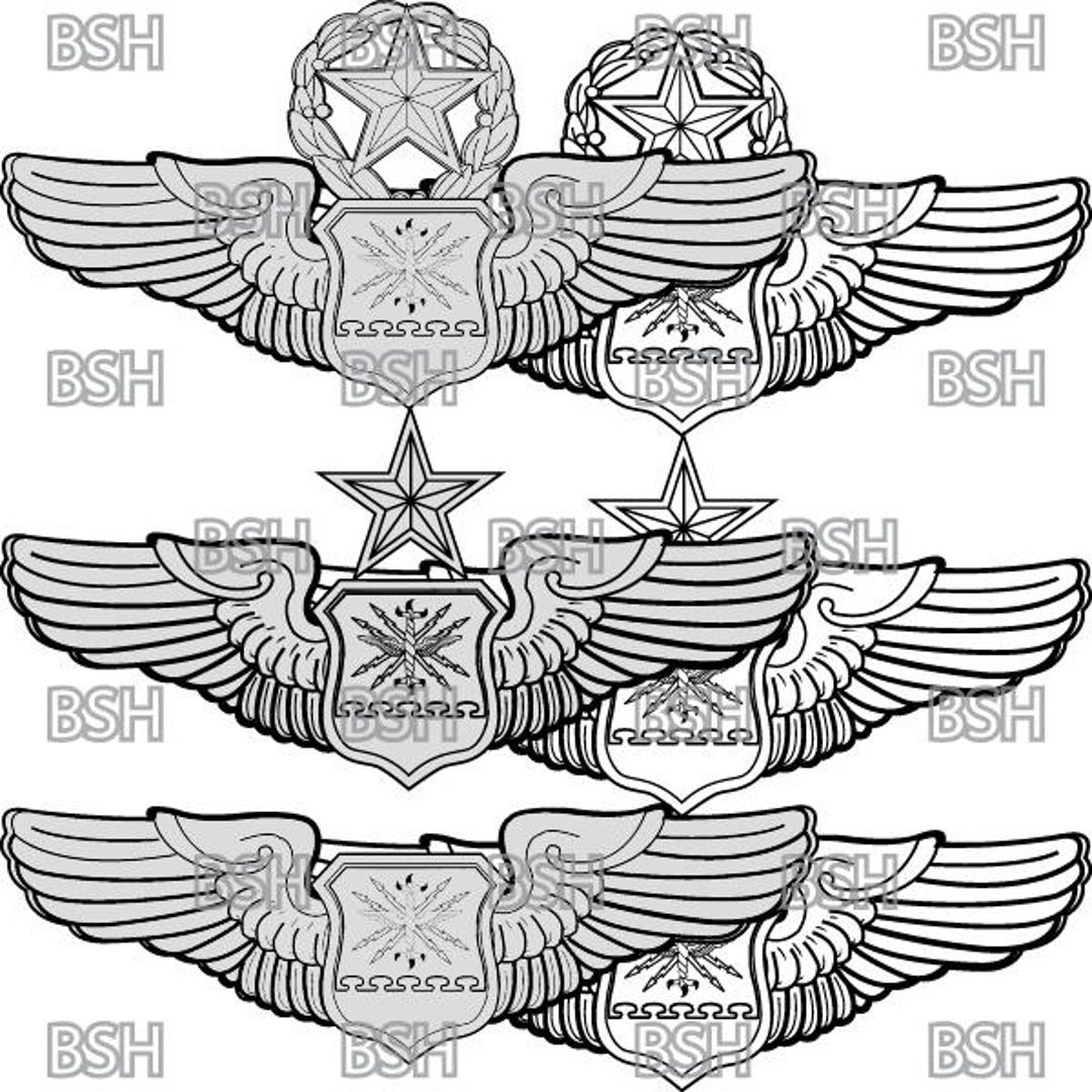 USAF Navigator Wings Vector Image Files (.ai, .pdf, & .svg Formats ...