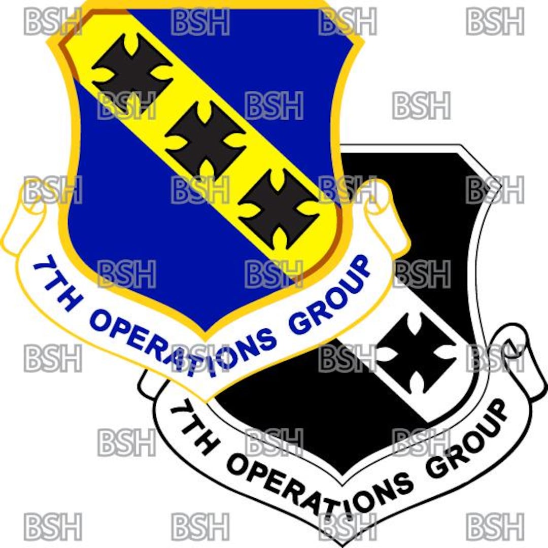 7th Operations Group (dyess AFB) Patch Vector Image Files (.ai, .pdf, & .svg Formats) Plus ...