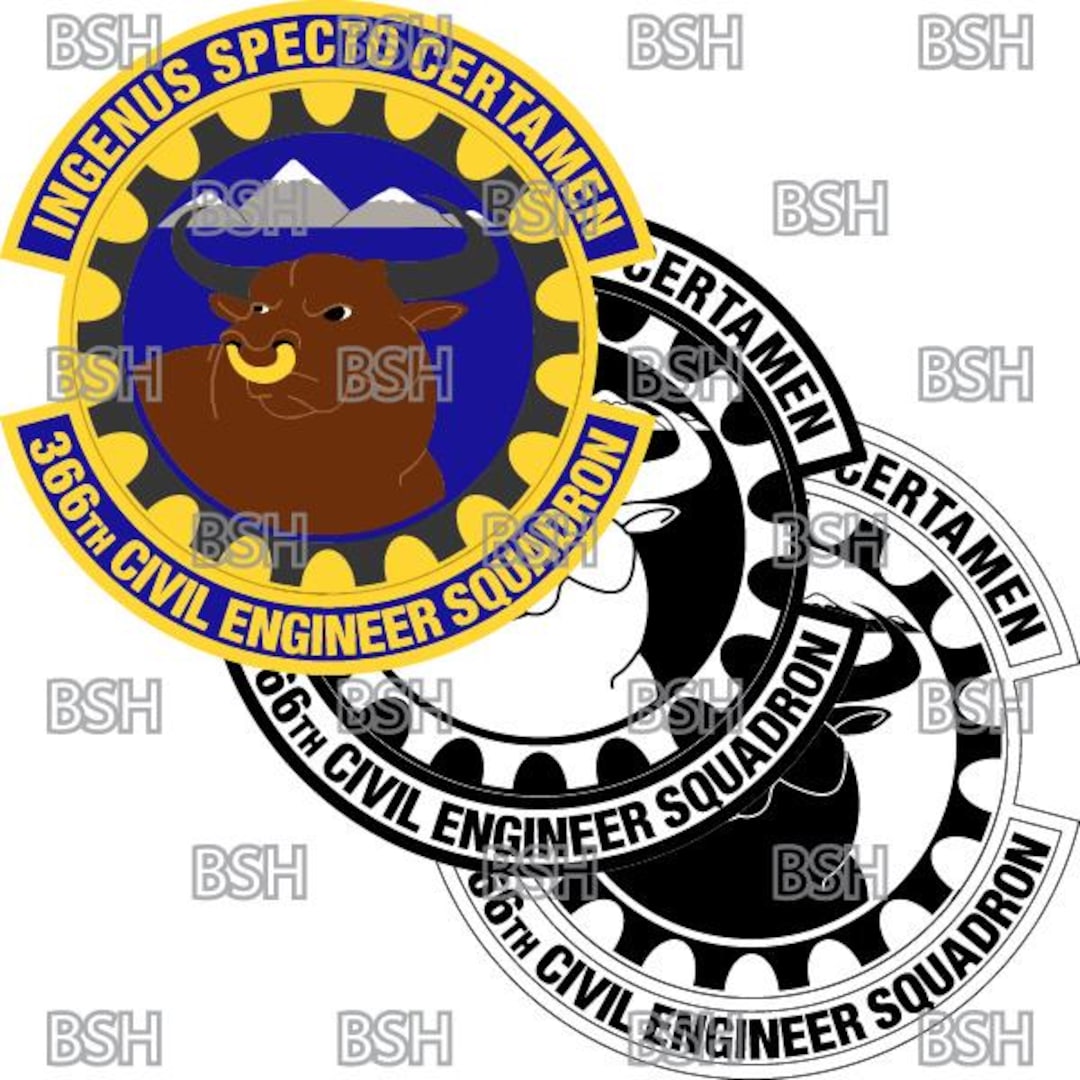 366th Civil Engineer Squadron (mountain Home AFB) Patch Vector Image ...