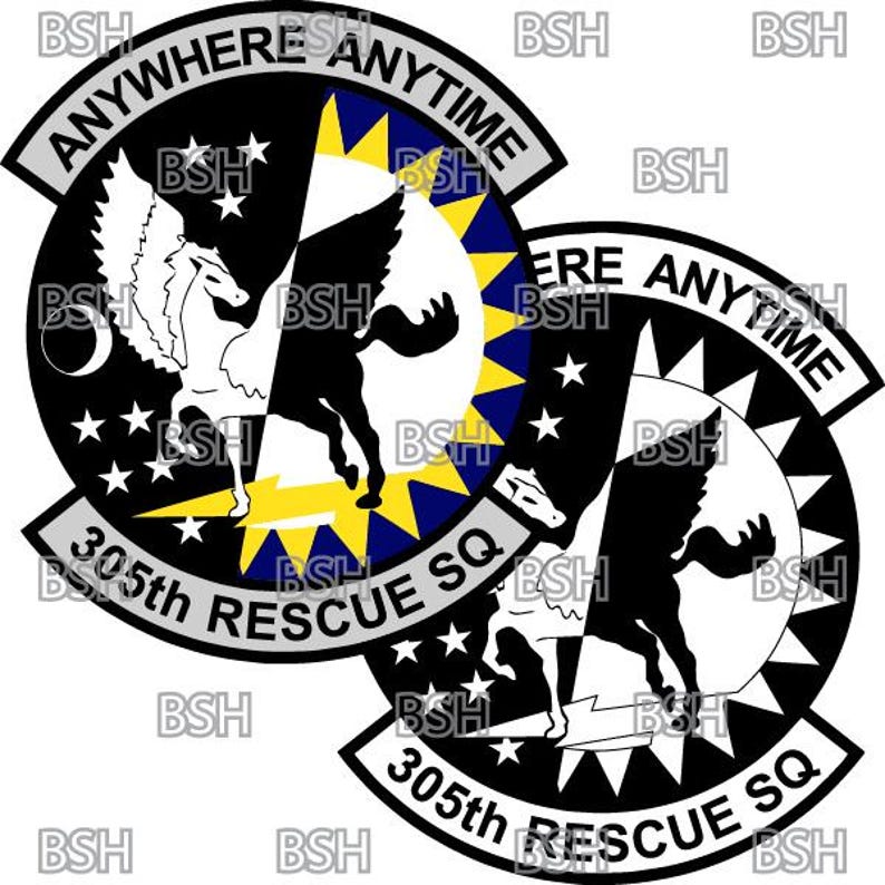 305th Rescue Squadron (davis-monthan AFB) Patch Vector Image Files (.ai ...