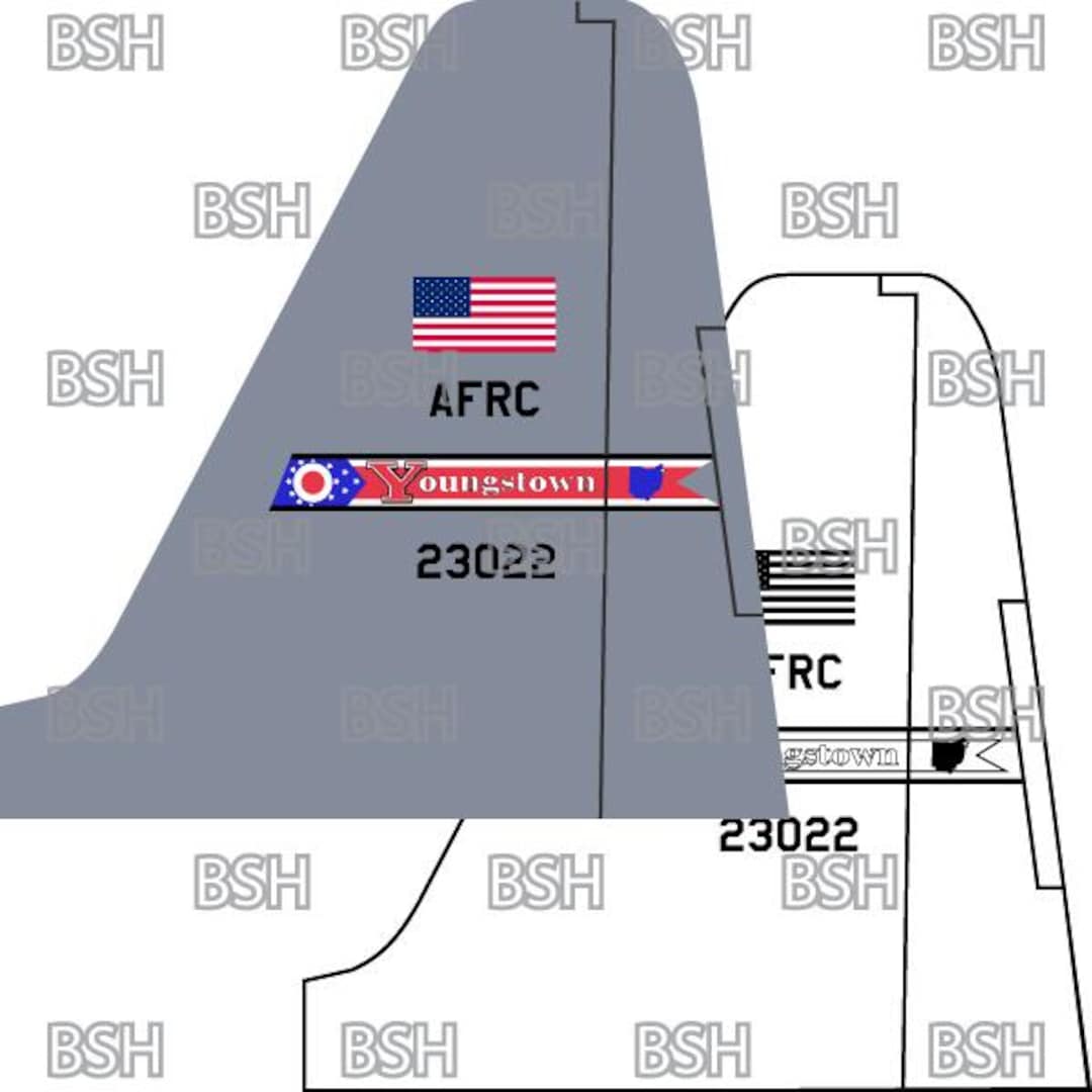 C-130H Tail Flash (youngstown ARB) Vector Image Files (.ai, .pdf ...