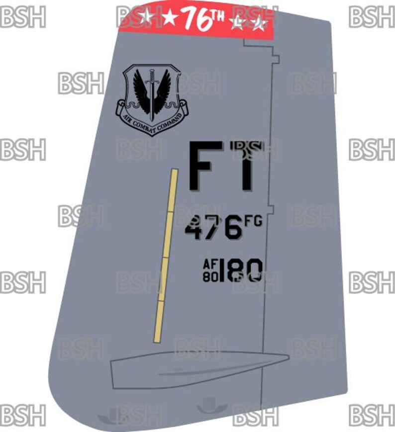 A-10 Tail Flash (moody AFB) Vector Image Files (.ai, .pdf, & .svg ...