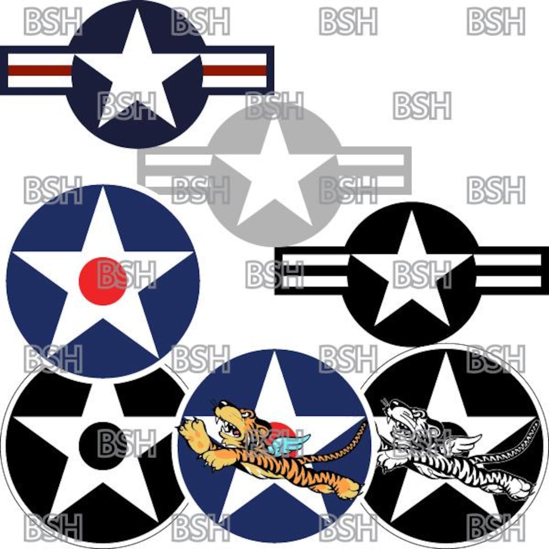 US Military Aircraft Roundel Vector Image Files (.ai, .pdf, & .svg ...