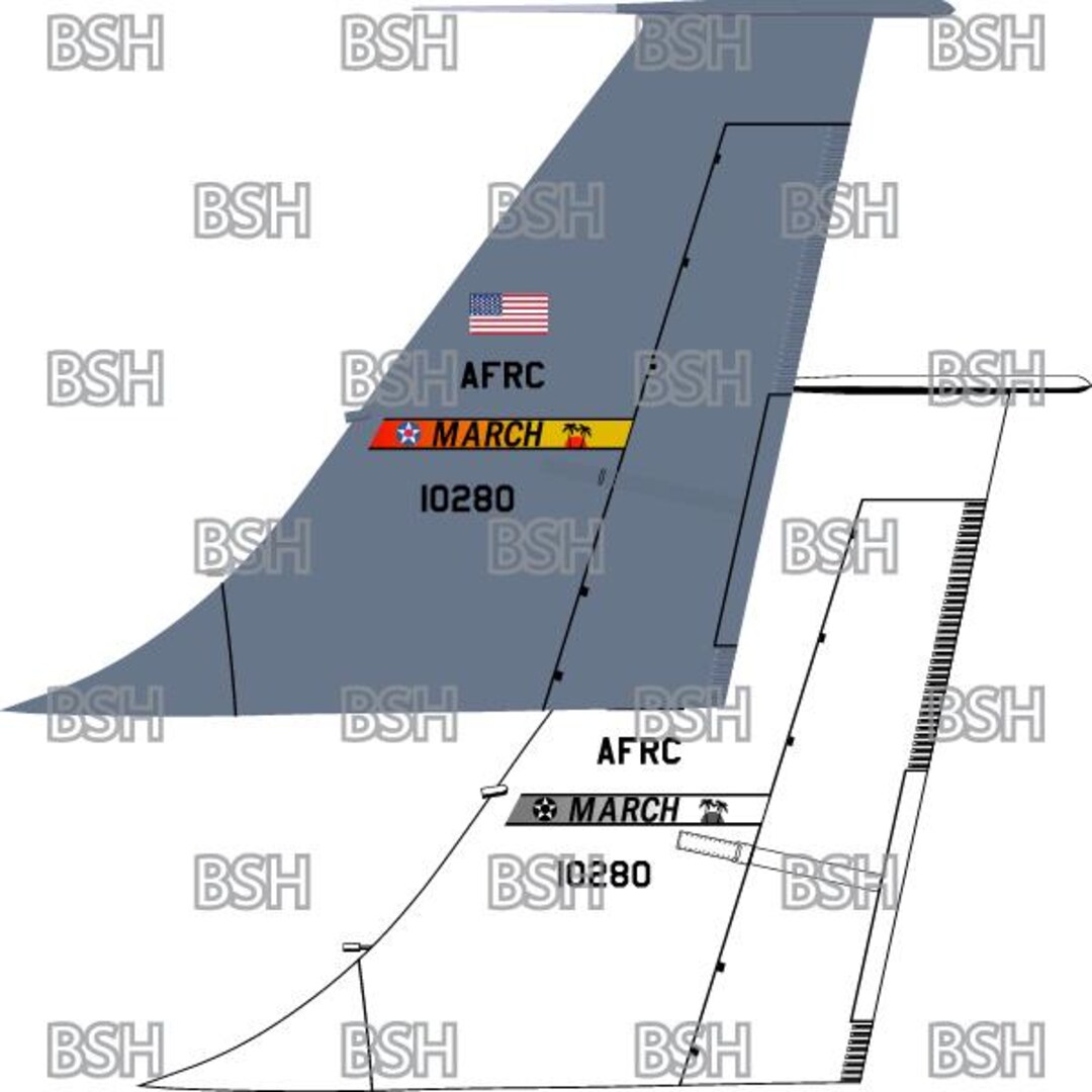 KC-135 Tail Flash (march ARB) Vector Image Files (.ai, .pdf, & .svg ...