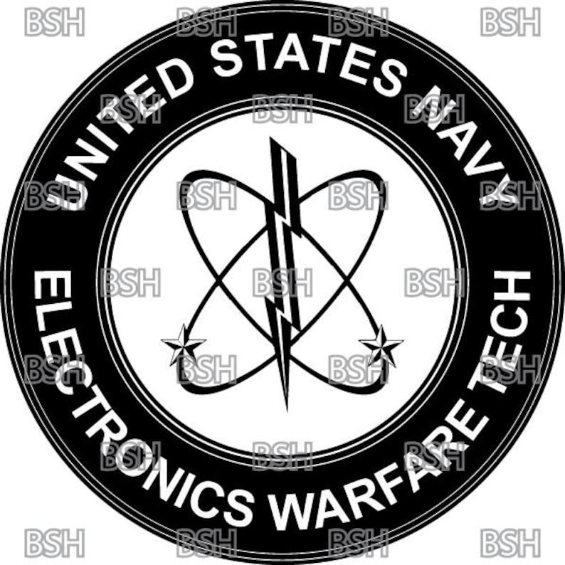 Navy EW Patch Vector Image Files (.ai, .pdf, & .svg Formats) Plus ...