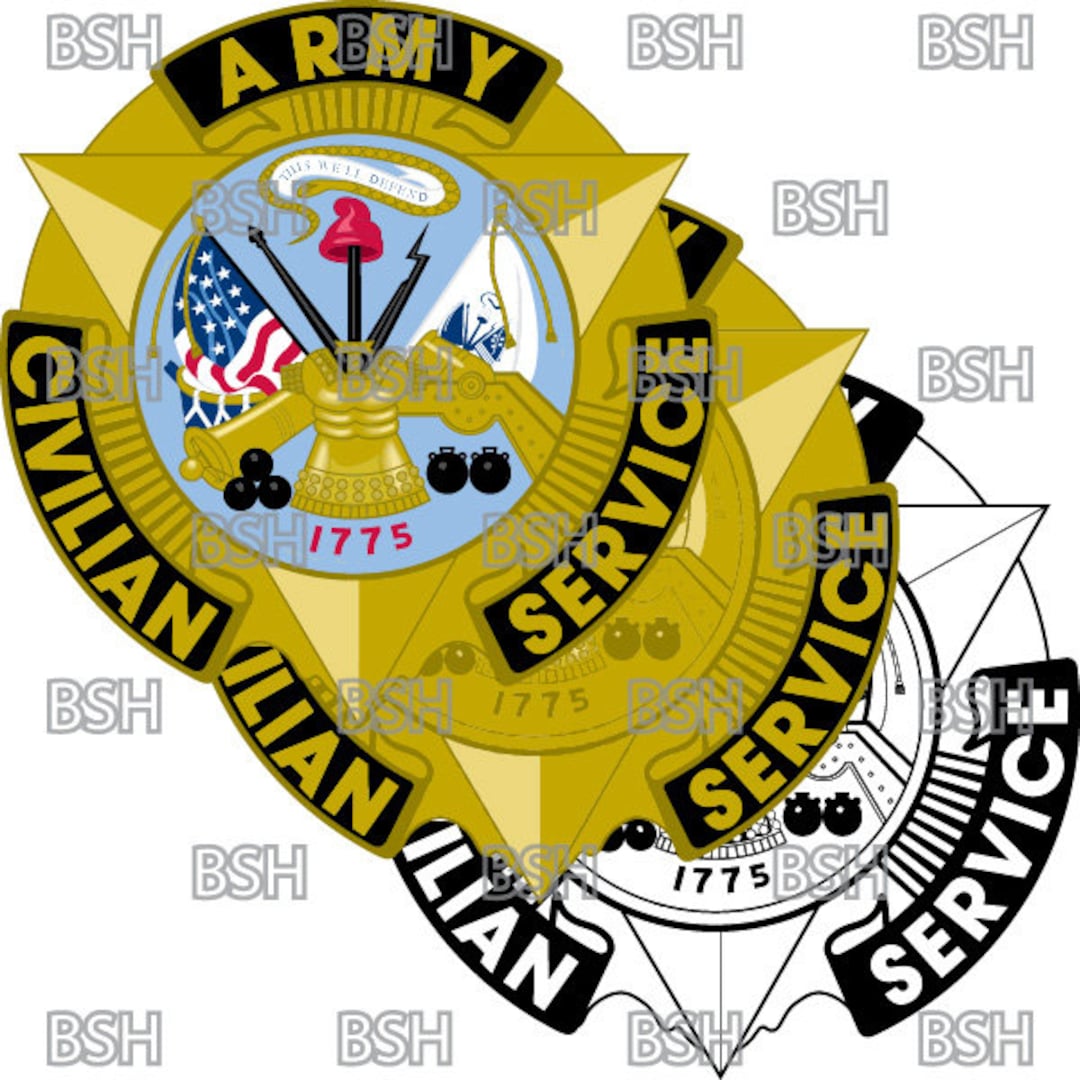 US Army Civilian Service Pin Vector Image Files (.ai, .pdf, & .svg ...