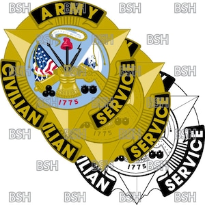 US Army Civilian Service Pin Vector Image Files (.ai, .pdf, & .svg ...