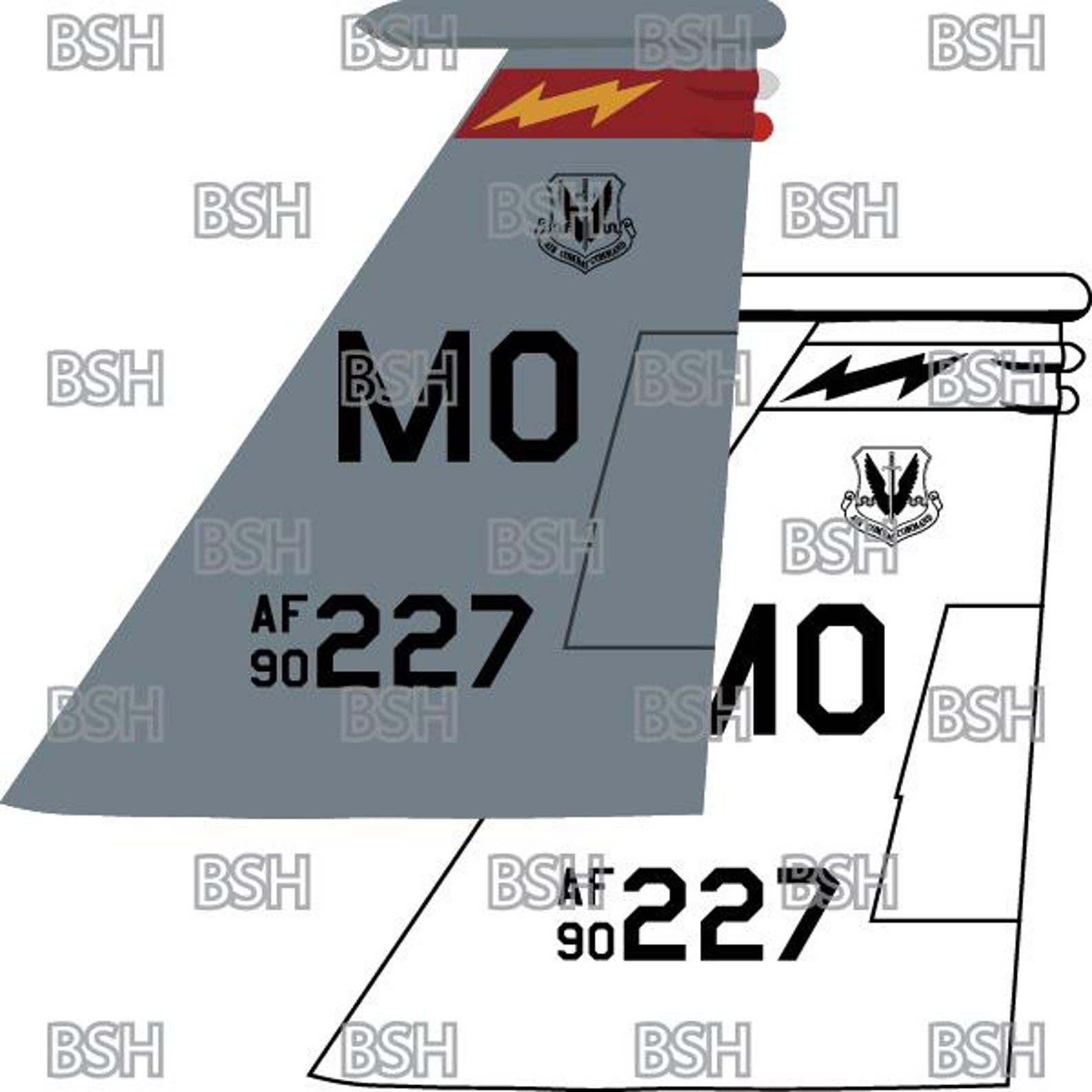 F-15E Tail Flash (mountain Home AFB) Vector Image Files (.ai, .pdf ...