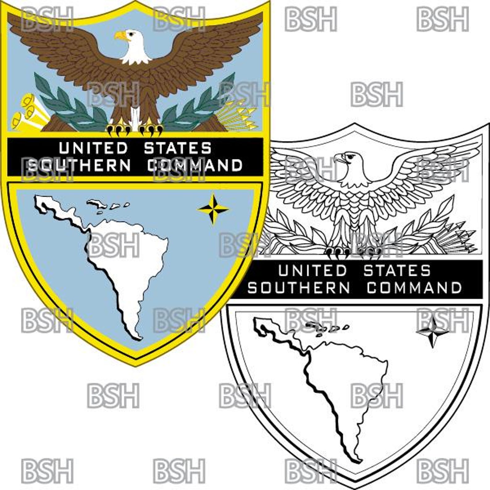US Southern Command Shield Vector Image Files (.ai, .pdf, & .svg ...