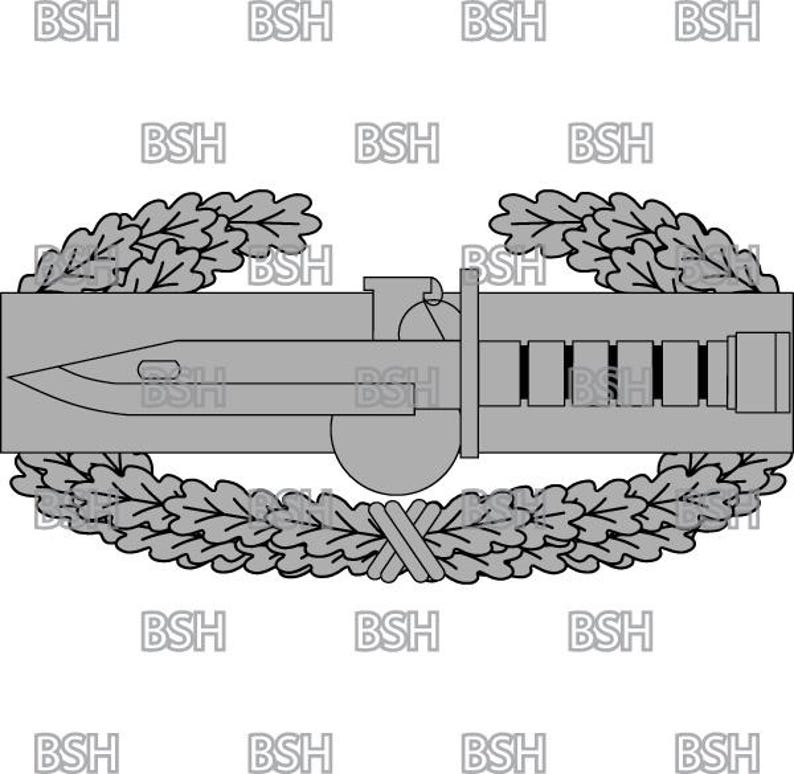 Army Combat Action Badge Vector Image Files (.ai, .pdf, & .svg Formats ...