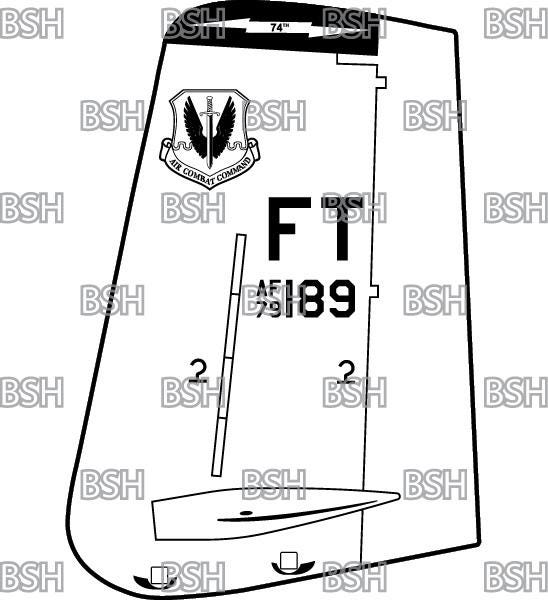 A-10 Tail Flash (moody AFB) Vector Image Files (.ai, .pdf, & .svg ...